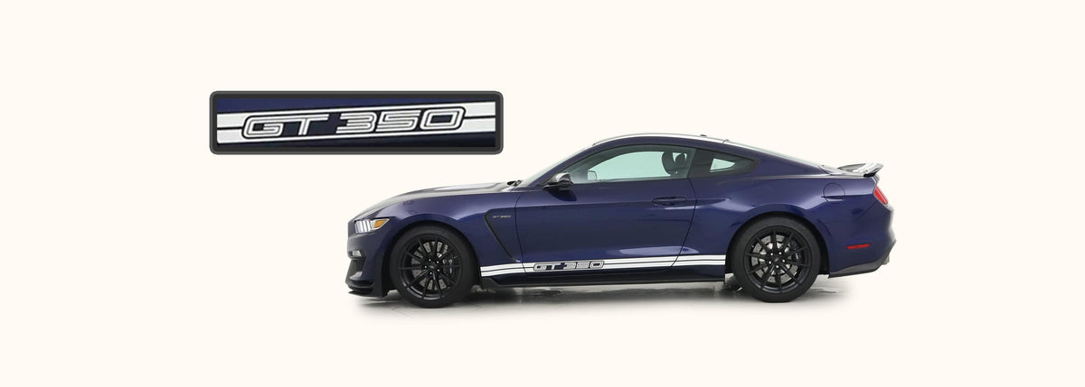 Shelby GT350 Side Stripes with GT350 Text (2015-2020) – Stripe Source